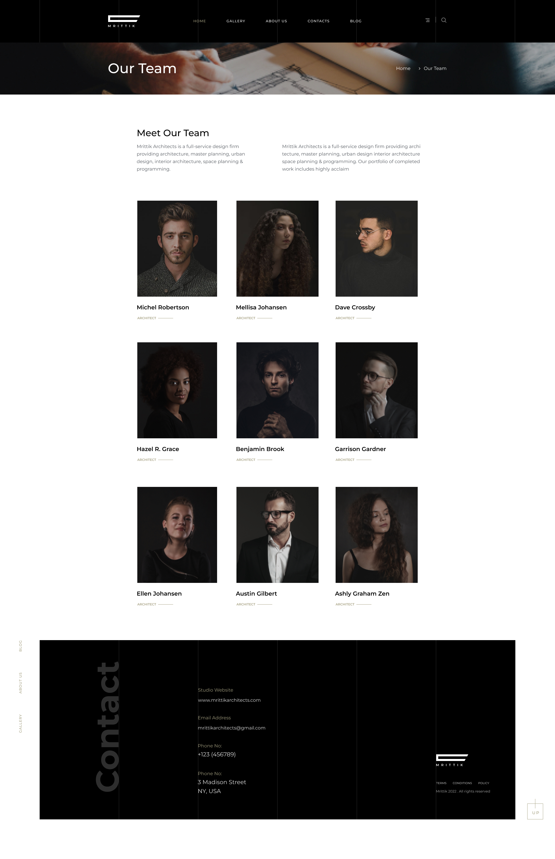 Mrittik - Architecture and Interior Figma Template by wpthemebooster